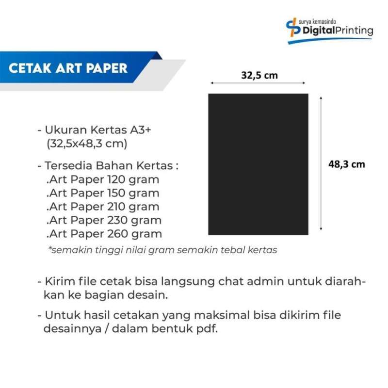 Jual Cetak Art Paper (CUSTOM) Cetak Kertas - Poster - Brosur - undangan ...
