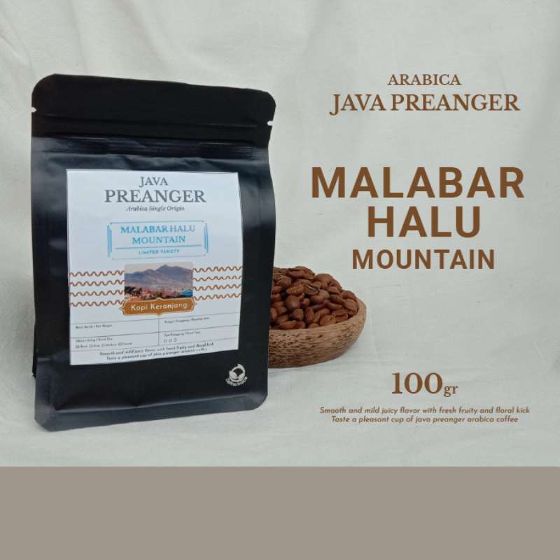 Jual Arabica Java Preanger Malabar Halu Mountain Kopi Bean, Bubuk 100 ...