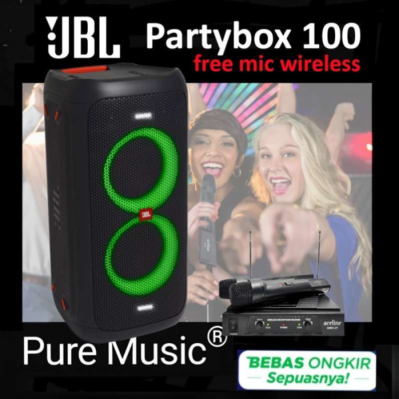 Promo Partybox 100 free MIc wireless Party box100 Partybox100 Party Box ...
