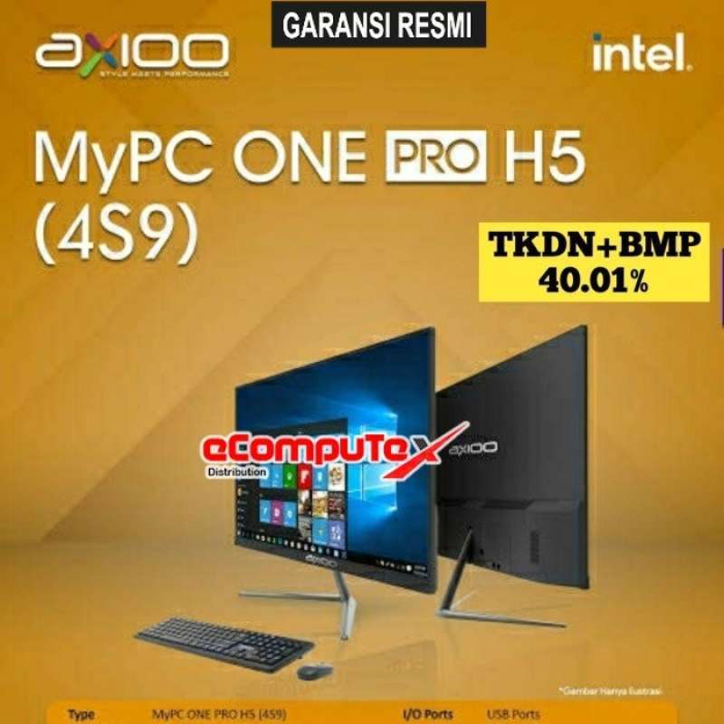 Jual PC AIO AXIOO MYPC ONE PRO H5 (4S9) i5-8259U 4GB 1TB 21.5 TKDN RESMI di Seller eCompuTex ...