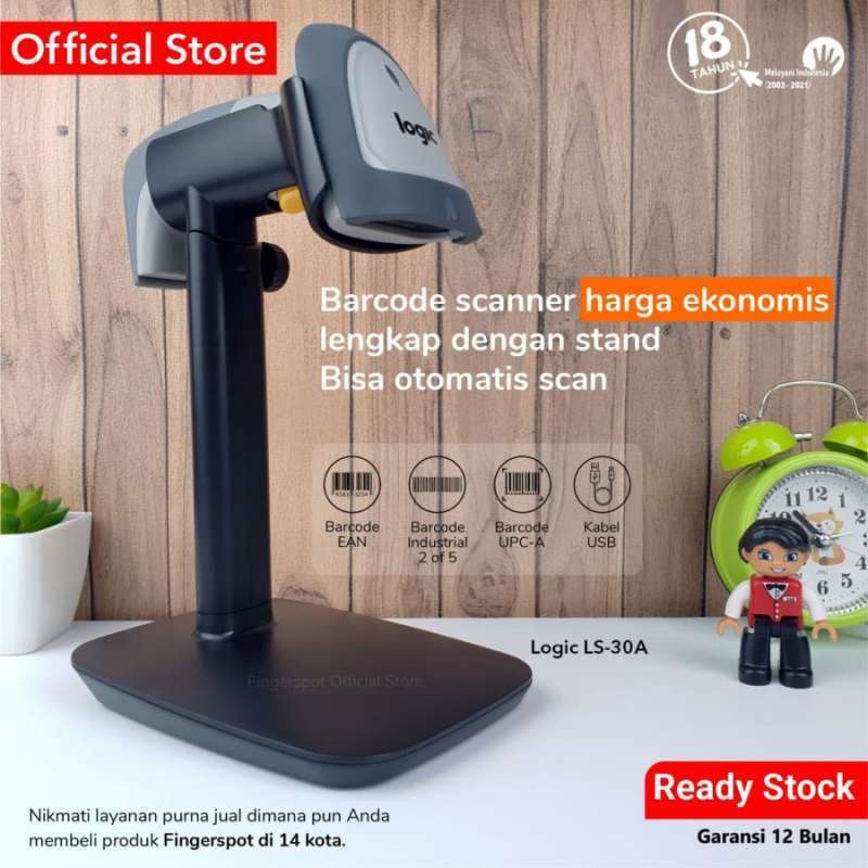 Jual Barcode Scanner Logic LS 30 A - Gratis Stand - Bisa Otomatis Scan ...