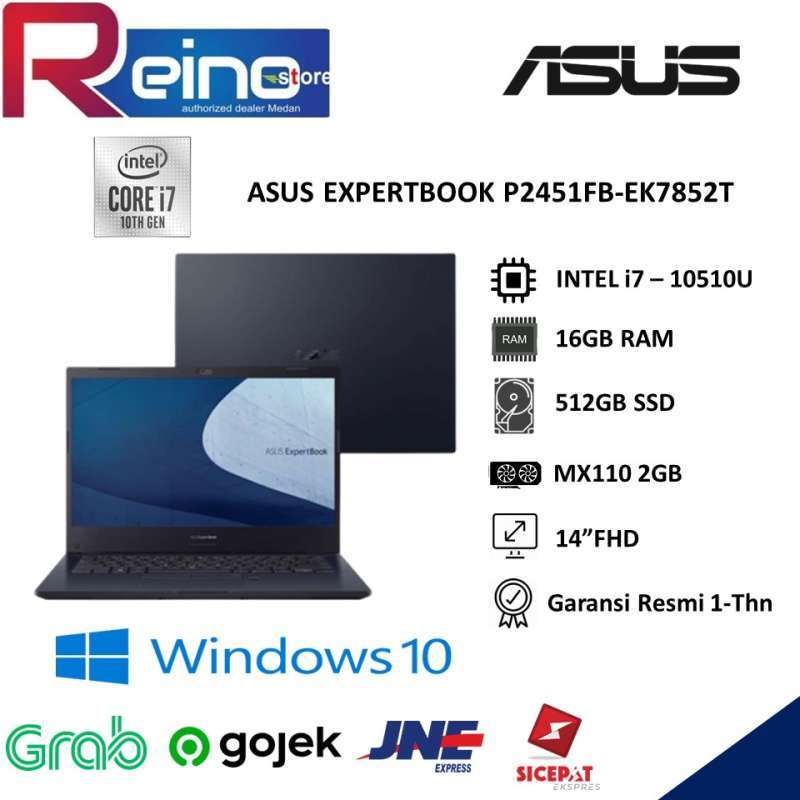 Jual Asus Expertbook P2451fb-ek7852t I7-10510u 16gb 512ssd Mx110 2gb ...