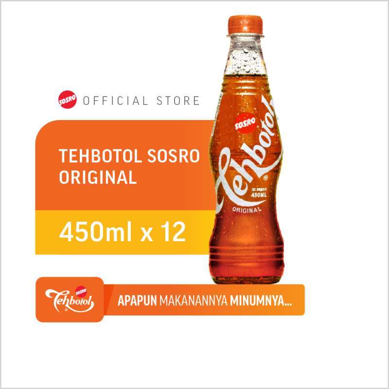 Promo Tehbotol Sosro Original Minuman Teh [450 ml/ 12 pcs] Diskon 20% ...