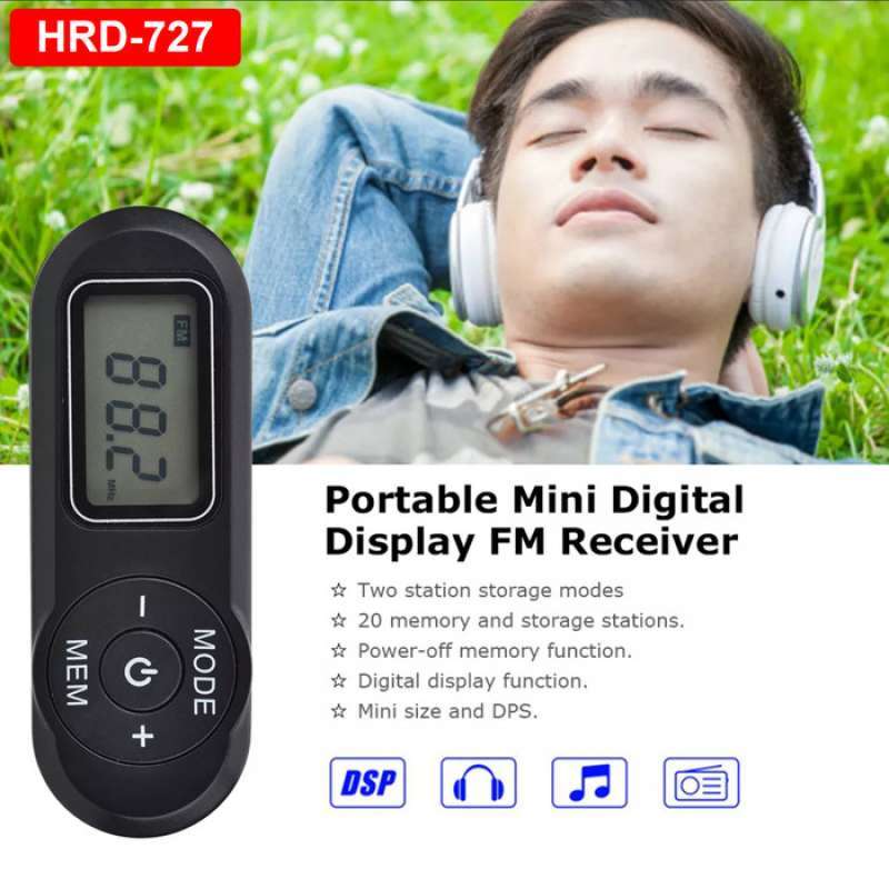 Jual Hrd-727 Portable Fm Radio Receiver Lcd Display Dsp Pemutar Radio Mini di Seller Halers ...
