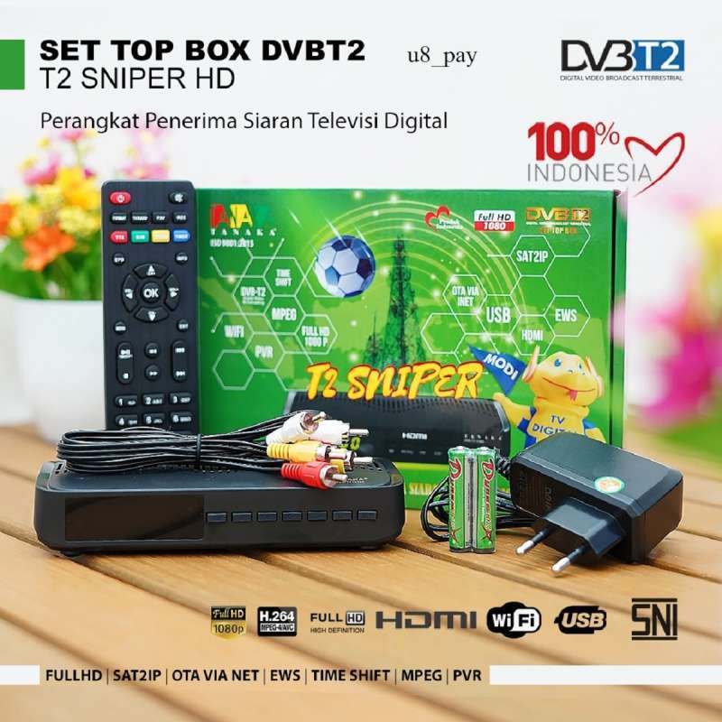 Jual Set Top Box (stb) Dvb T2 Tanaka Sniper + Antena Uhf Matrix Hd-201 Di Seller Mandiri Jaya ...