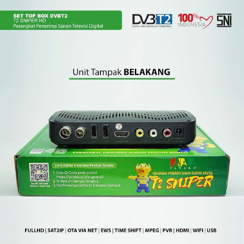 Jual Set Top Box (stb) Dvb T2 Tanaka Sniper + Antena Uhf Matrix Hd-201 Di Seller Mandiri Jaya ...