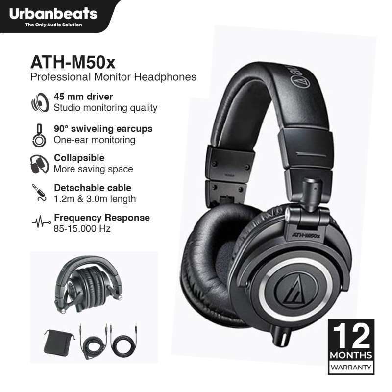 Promo Audio-Technica ATH-M50X Diskon 30% di Seller Urbanbeats Official ...