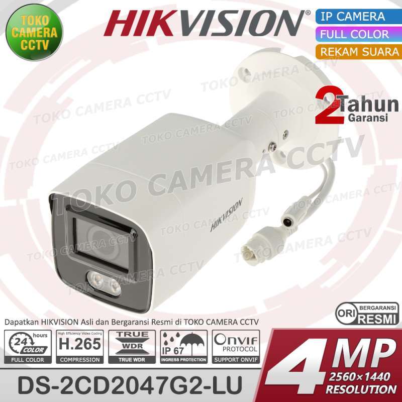 Jual IP CAMERA 4MP COLORVU AUDIO HIKVISION DS-2CD2047G2-LU IP CAM POE di Seller TOKO CAMERA CCTV ...