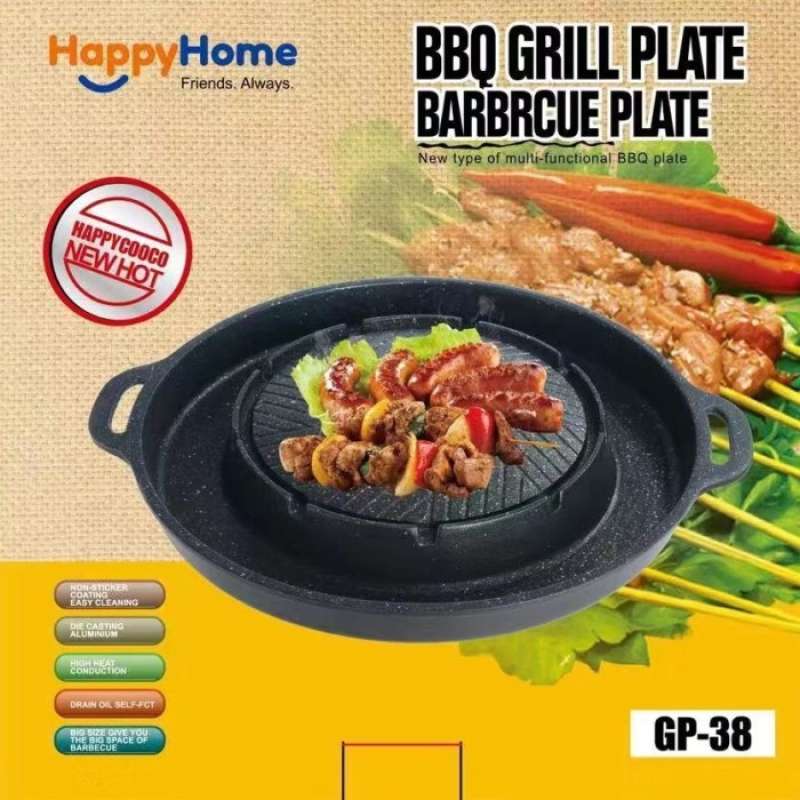 Promo Happy Home Sukiyaki Bulgogi Pan 2 In 1 Mookata Panci Grill Pan ...