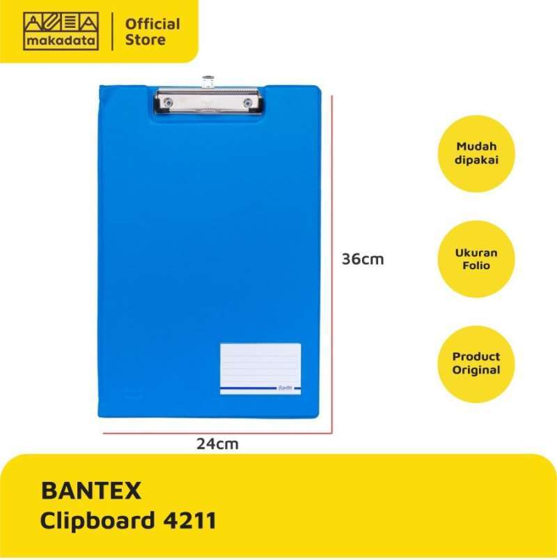 Jual Clipboard Clip Board Papan Jalan Alas Ujian Bantex Ukuran Folio ...