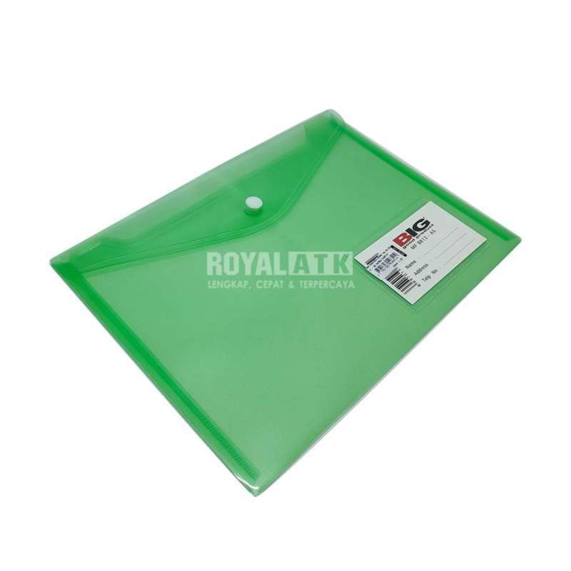 Jual Map A5 / map kancing A5 / map plastik kecil merk BIG + Name Tag di ...