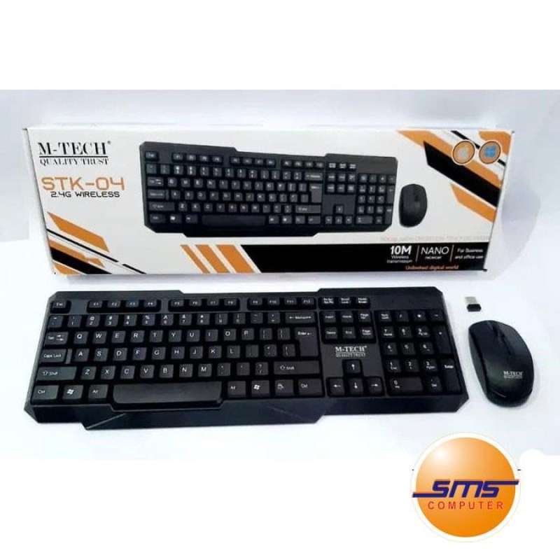 Jual Keyboard Wireless Mouse MTech STK-04 M-Tech STK04 Combo di Seller ...