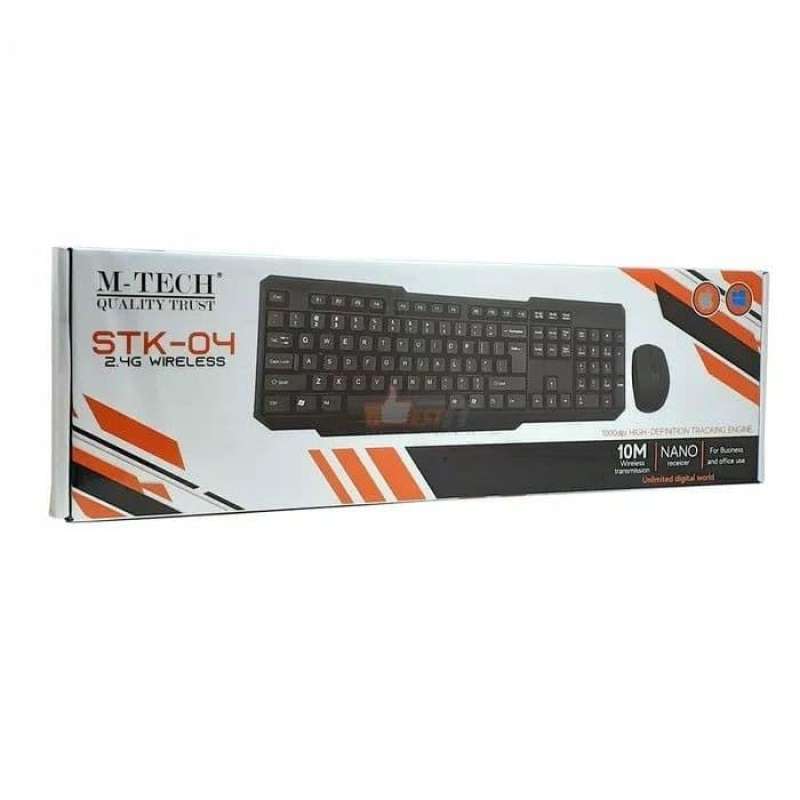 Jual Keyboard Wireless Mouse MTech STK-04 M-Tech STK04 Combo di Seller ...