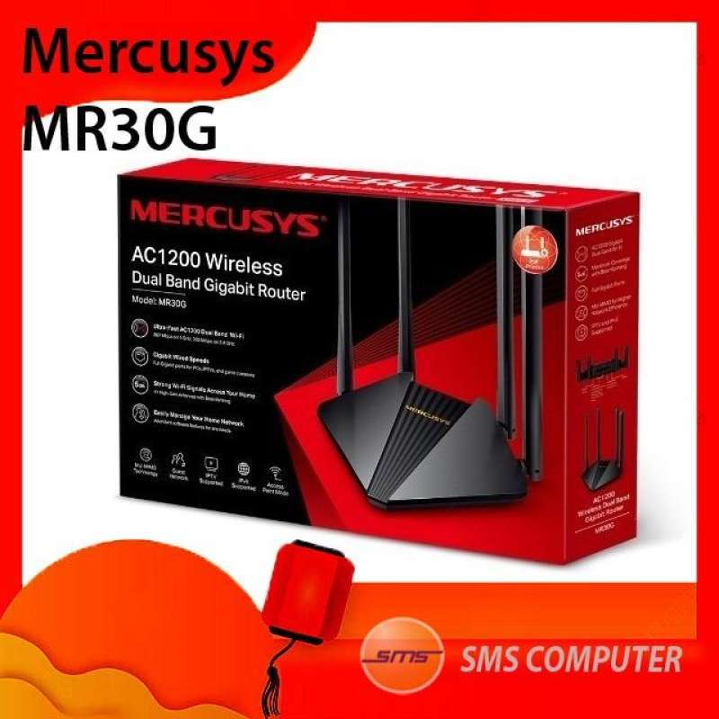 Jual Mercusys MR30G AC1200 Wireless Dual Band Gigabit Router di Seller ...