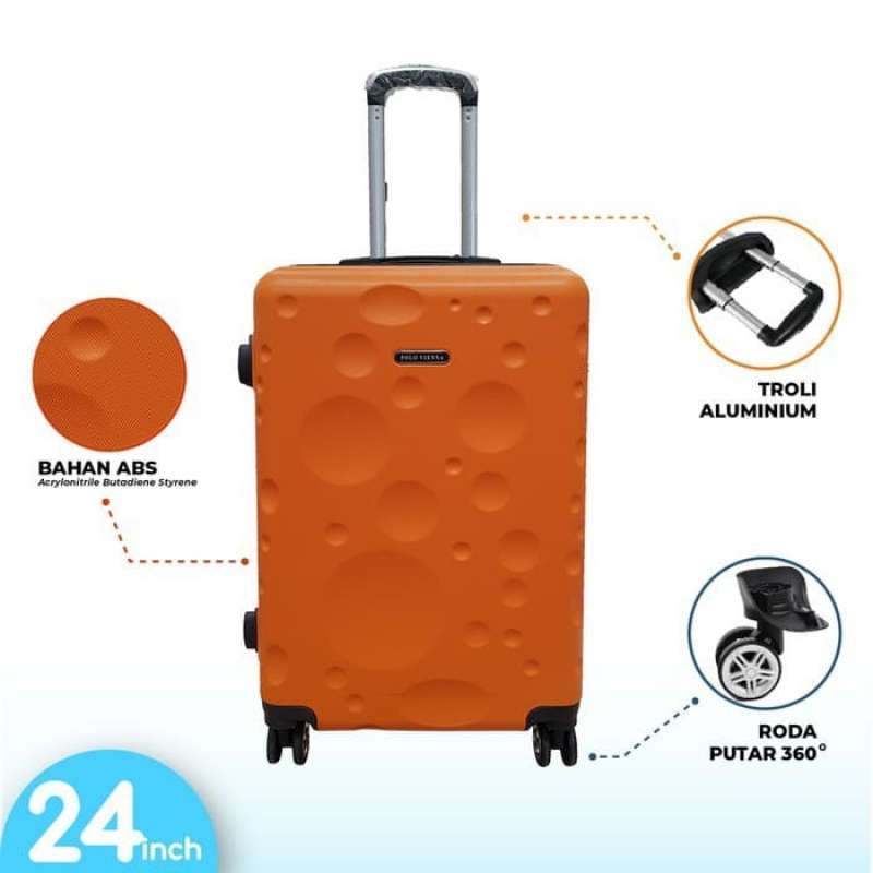 Promo Koper Polo Viena 24 inch Tas Travel Fiber Hardcase Murah Roda 4 ...