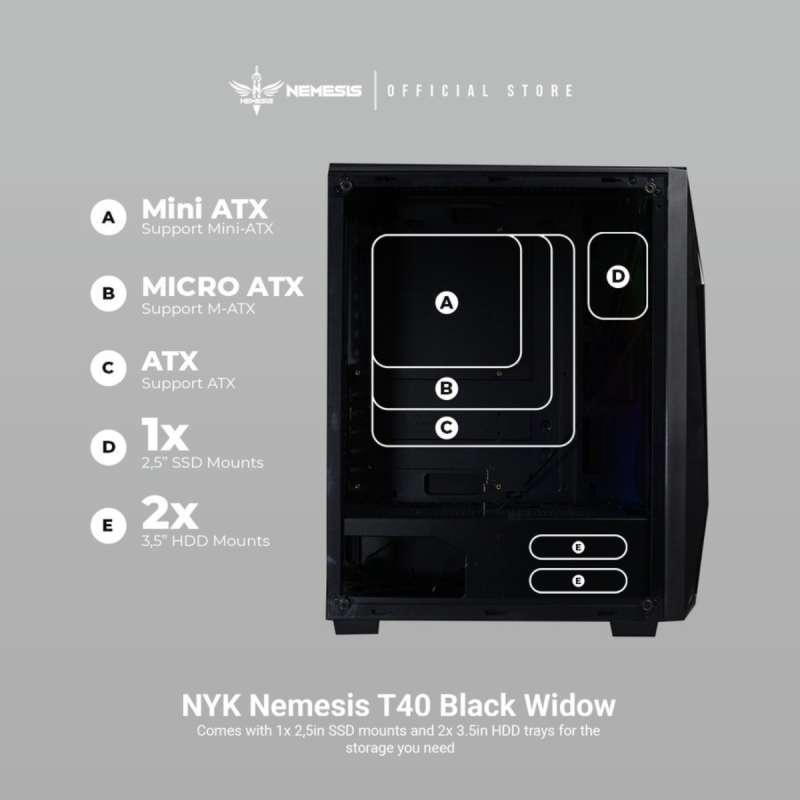 Jual Casing Gaming Nyk T40 Rgb Led Case Pc Komputer Nyk Nemesis T40 ...