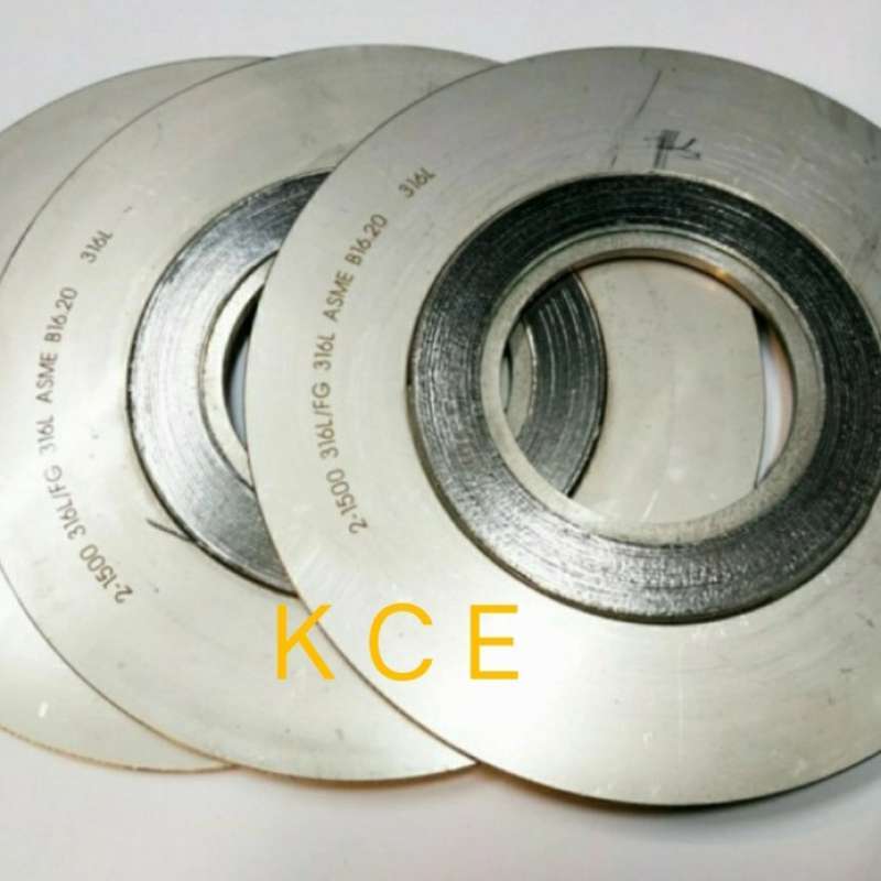 Promo spiral wound gasket / swg # 1500 ss 316 L 1 inch / DN25 Diskon 23 ...