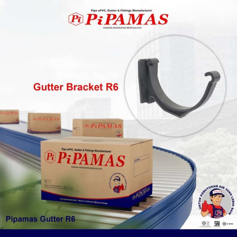 Jual Grosir Gantungan Talang Air Bulat Pipamas Gutter Bracket R6 di ...