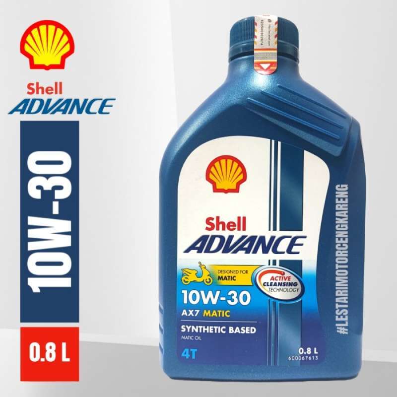 Jual OLI MOTOR SHELL AX7 10W30 MATIC SN JASO MB SEMI SYNTHETIC GROSIR 800ML di Seller zensport ...