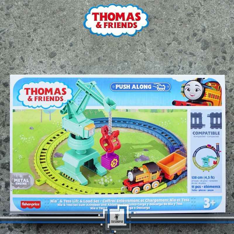Promo Thomas & Friends Push Along Nia with Test Lift & Load Track Set ...