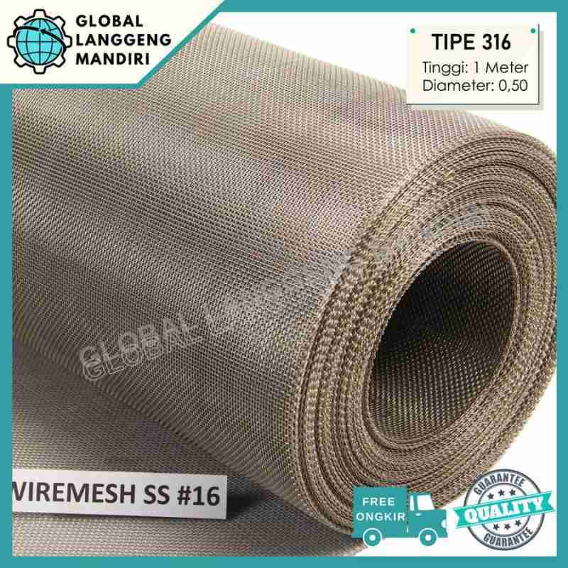 Jual WIRE MESH 16 STAINLESS (316) 1MX1M / WIREMESH #16 KAWAT NYAMUK SS ...