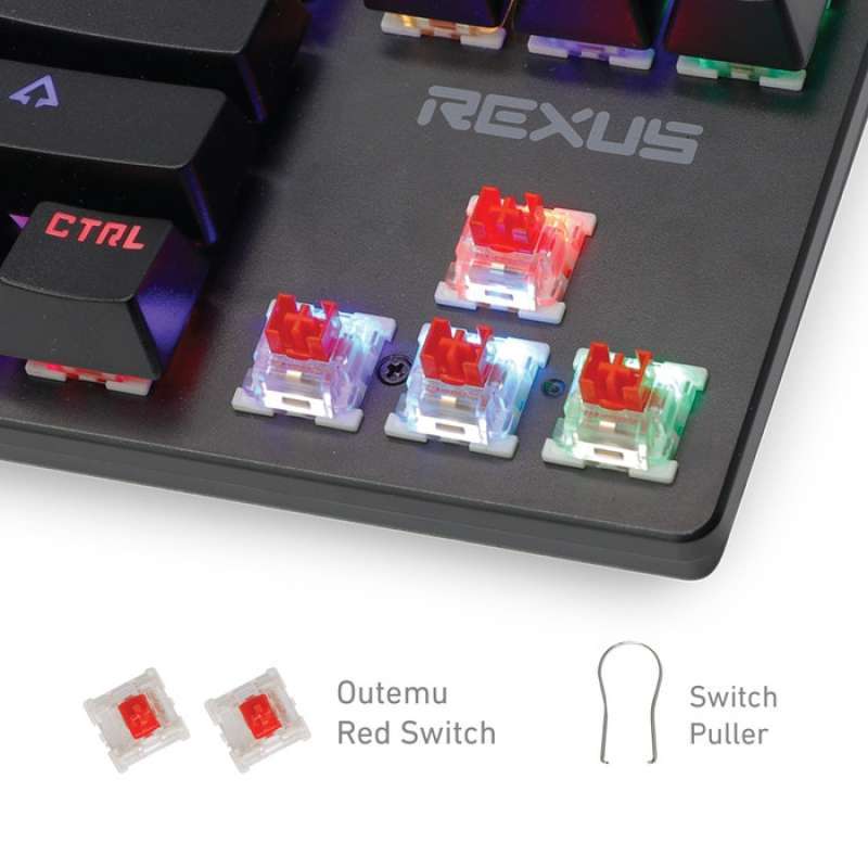 Jual Rexus Keyboard Gaming Mechanical Legionare MX9 TKL RGB - Black ...