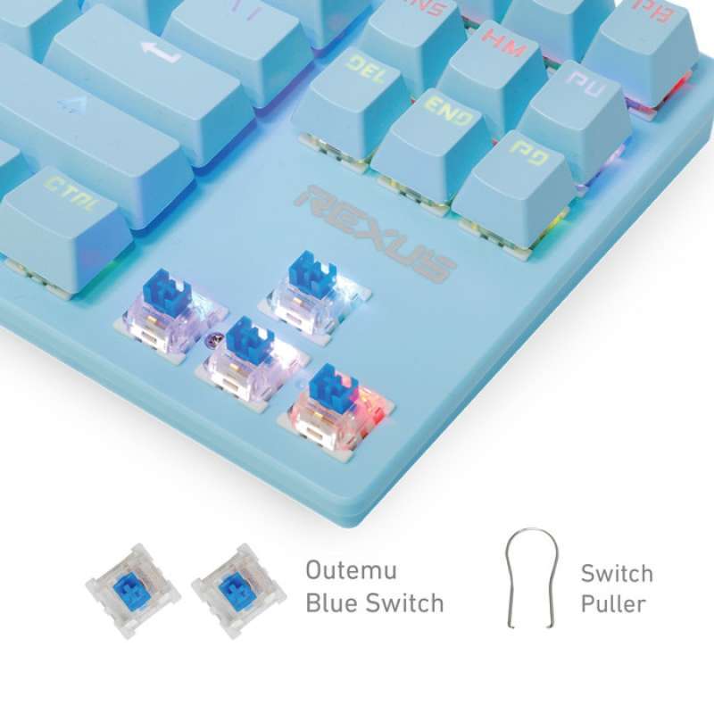 Jual Rexus Keyboard Gaming Mechanical Legionare MX9 TKL RGB - Blue ...