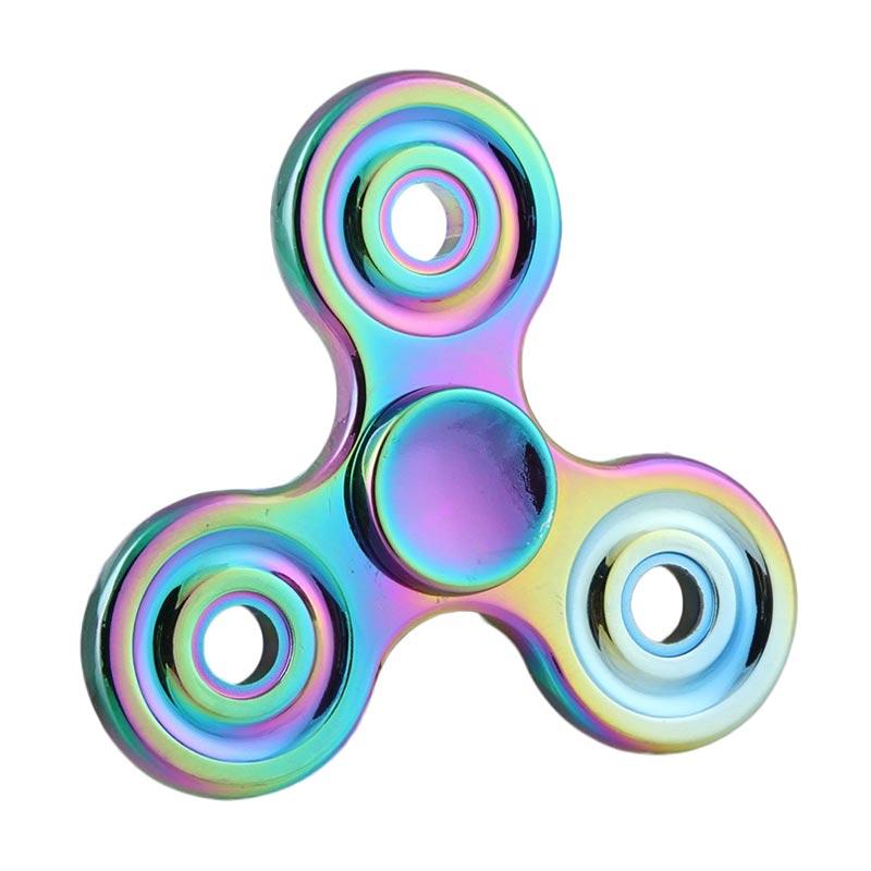 Promo Karlykaela 3 Circle Arms Fidget Spinner - Rainbow - Rainbow ...