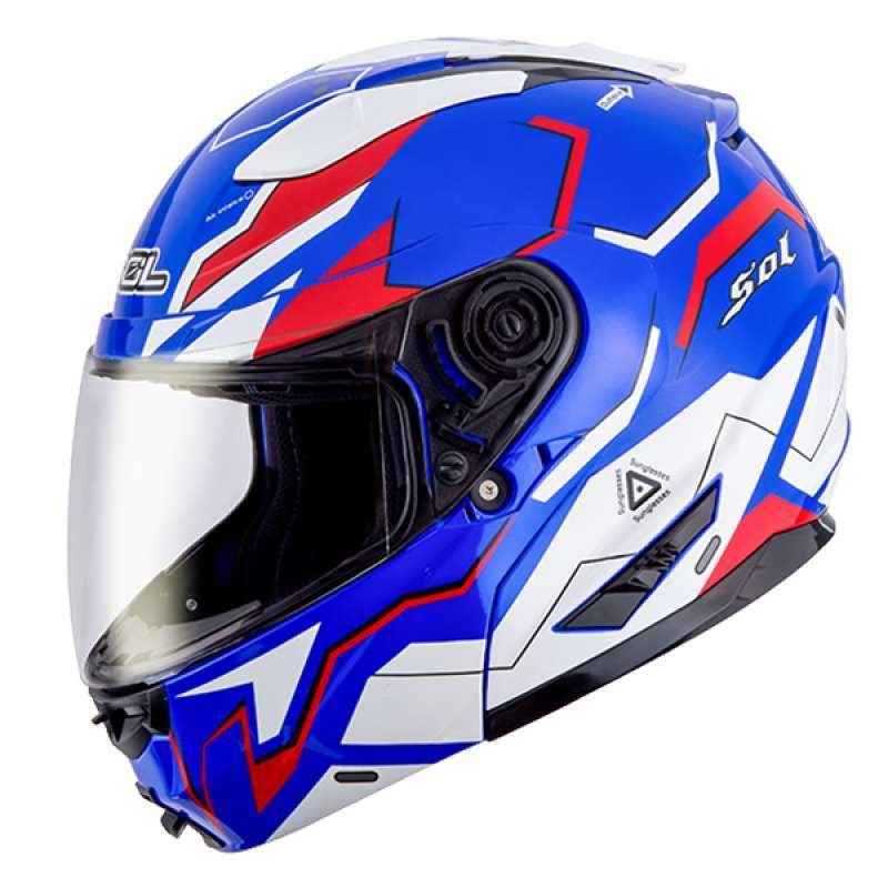 Jual Helmet Motor Cross Modular SM-2 RAPTOR Include Backup Components ...