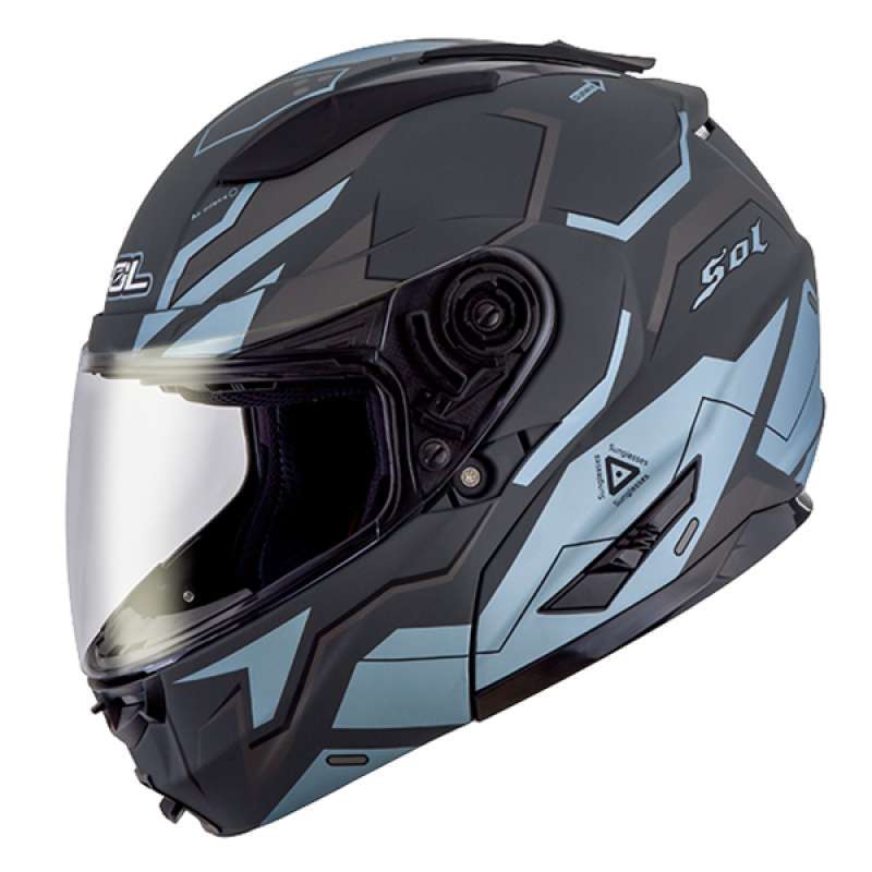 Jual Helmet Motor Cross Modular SM-2 RAPTOR Include Backup Components ...