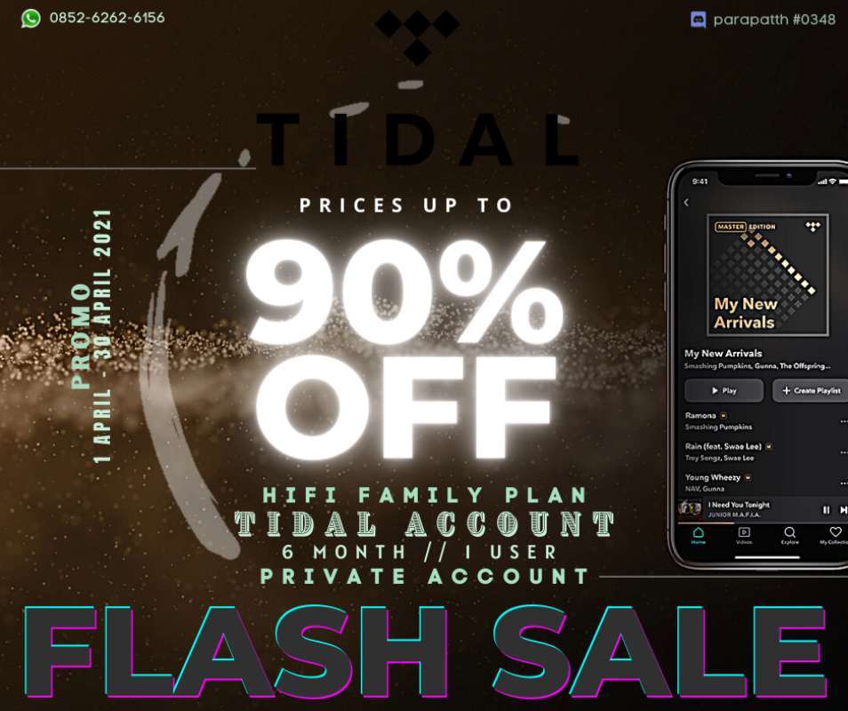 Jual Akun Tidal Hifi Master (mqa) 6 Bulan. Di Seller Asaria - Sudi Rejo ...