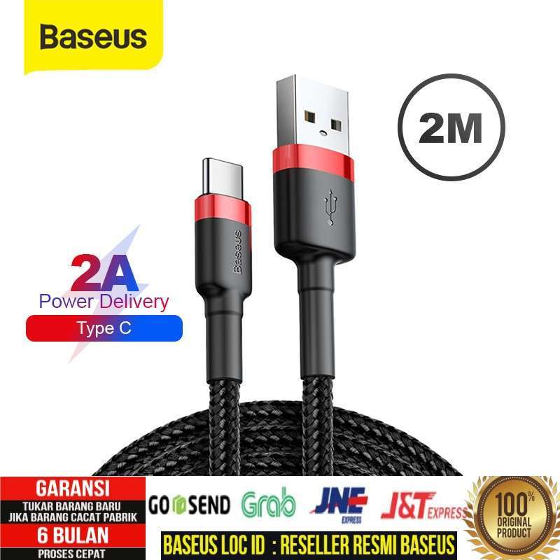 Promo KABEL DATA TYPE-C BASEUS CAFULE CABLE FOR TYPE-C 2A 2M Diskon 67% ...