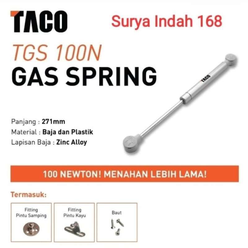 Jual Gas spring Taco pegas untuk motor atau pintu lemari 100 N di ...