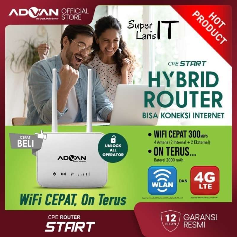 Jual Advan CPE Router Start Router 4G Modem Wifi Batt 2000mAh - Orbit ...