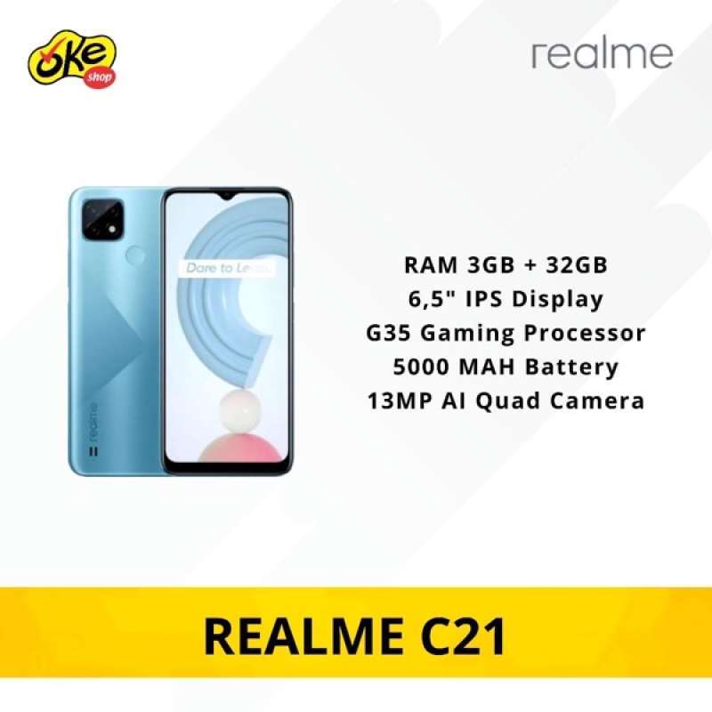 Jual Realme C21 Smartphone (3/32GB) - Blue di Seller Okeshop O2O ...