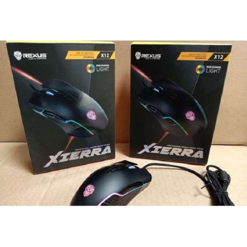Promo Rexus Xierra X12 Rgb 4800 Dpi Mouse Gaming Garansi Resmi Diskon ...