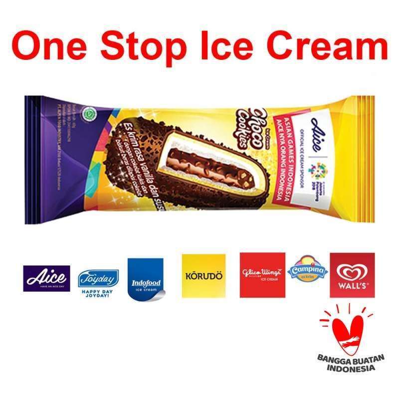 Jual Aice Choco Cookies Ice Cream Es Krim Susu Rasa Vanila dengan ...