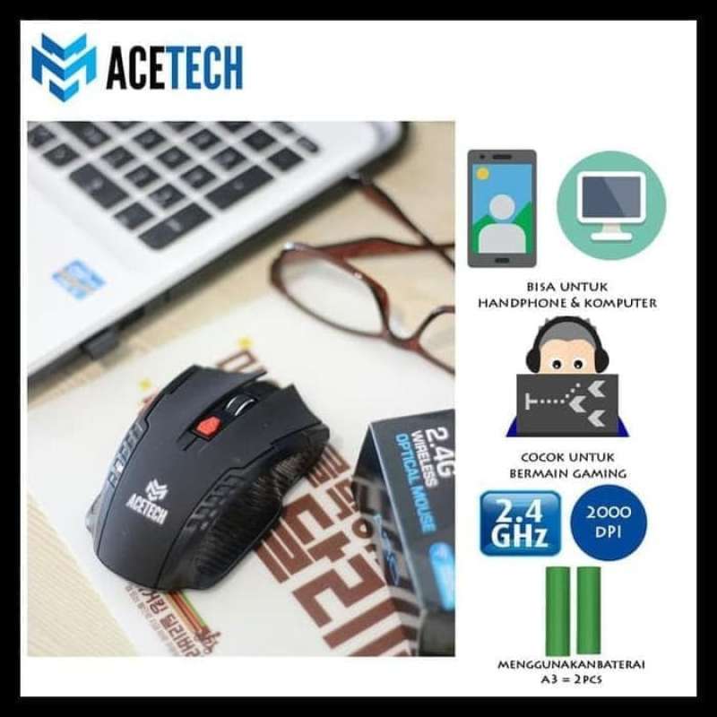 Jual Acetech Mouse Wireless - Mouse Wireless Gaming Acetech A30 di ...