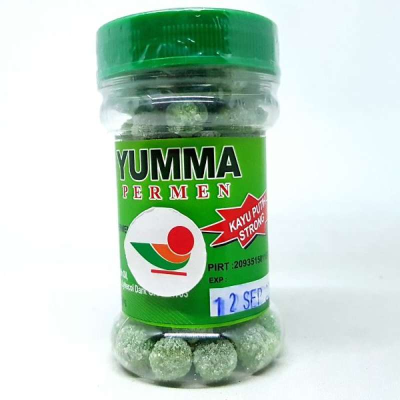 Jual YUMMA PERMEN KAYU PUTIH 100gr | MINYAK KEMASAN TABUNG CANDY MANIS ...