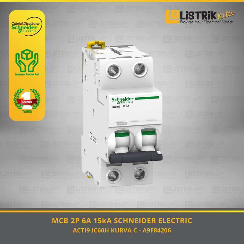 Jual Mcb 2p 1a S.d. 63a 10ka-15ka Ic60h C Schneider Electric - A9f842** Di Seller Listrikkita ...
