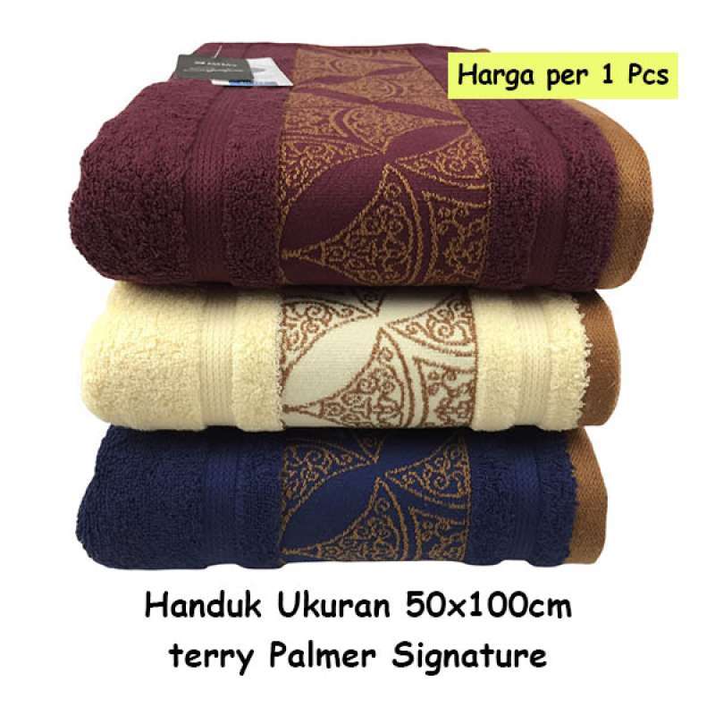 Promo Handuk Terry Palmer Signature Motif 50x100 cm Diskon 19% di ...