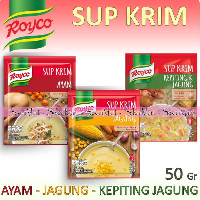 Jual Royco Sup Krim Ayam / Jagung / Kepiting Jagung Siap Saji - Instant ...