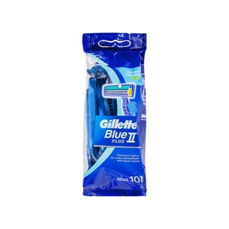 Jual GILLETTE RAZORS BLUE II PLUS [10 PCS] di Seller Farmers Market ...