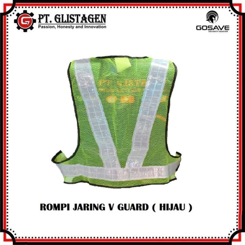 Jual GOSAVE Safety Vest V Guard Jaring Rompi Keselamatan - Orange ...