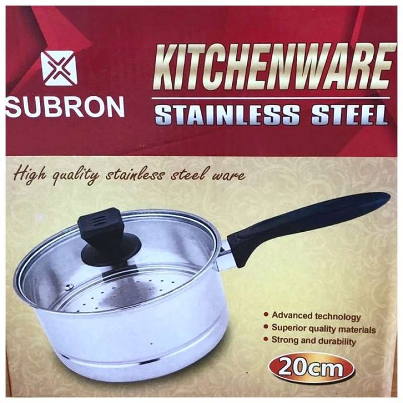 Jual Panci Susu Subron 20 Cm With Steamer Pan 2In1 Stainless ...