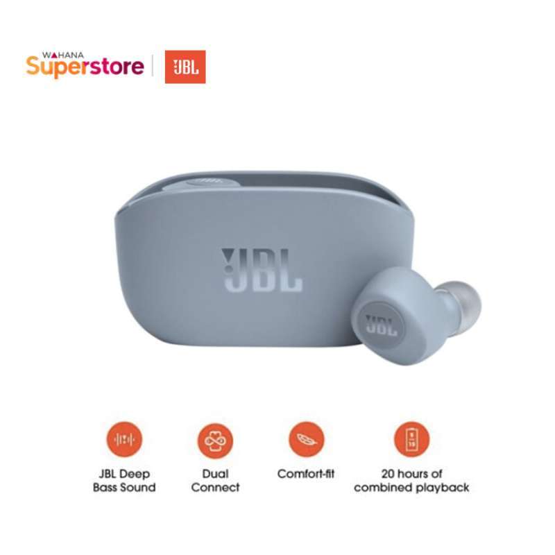 Jual JBL Wave 100 TWS True Wireless Bluetooth Headset - Blue di Seller ...