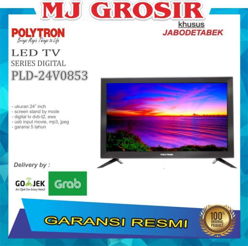 Jual Promo Led Tv Polytron 24 24v0853 24 Inch Usb Hd Hdmi Digital Tv Di ...