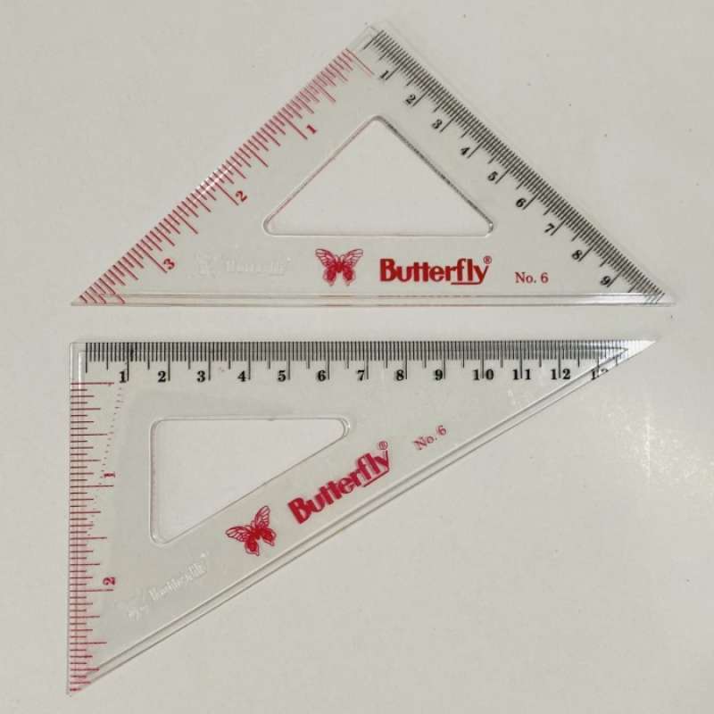 Jual Penggaris Segitiga Butterfly no 6 / Triangle Ruler di Seller WIKI ...