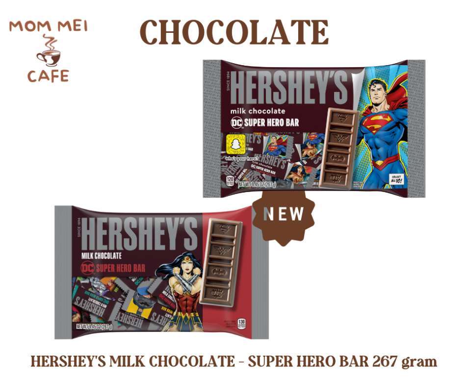 Jual Coklat HERSHEYS MILK CHOCOLATE DC SUPER HERO BAR di Seller Mom Mei ...