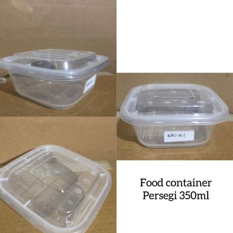 Jual BEST PROMO Thin wall tempat makan Food container 350ml 500ml kotak ...